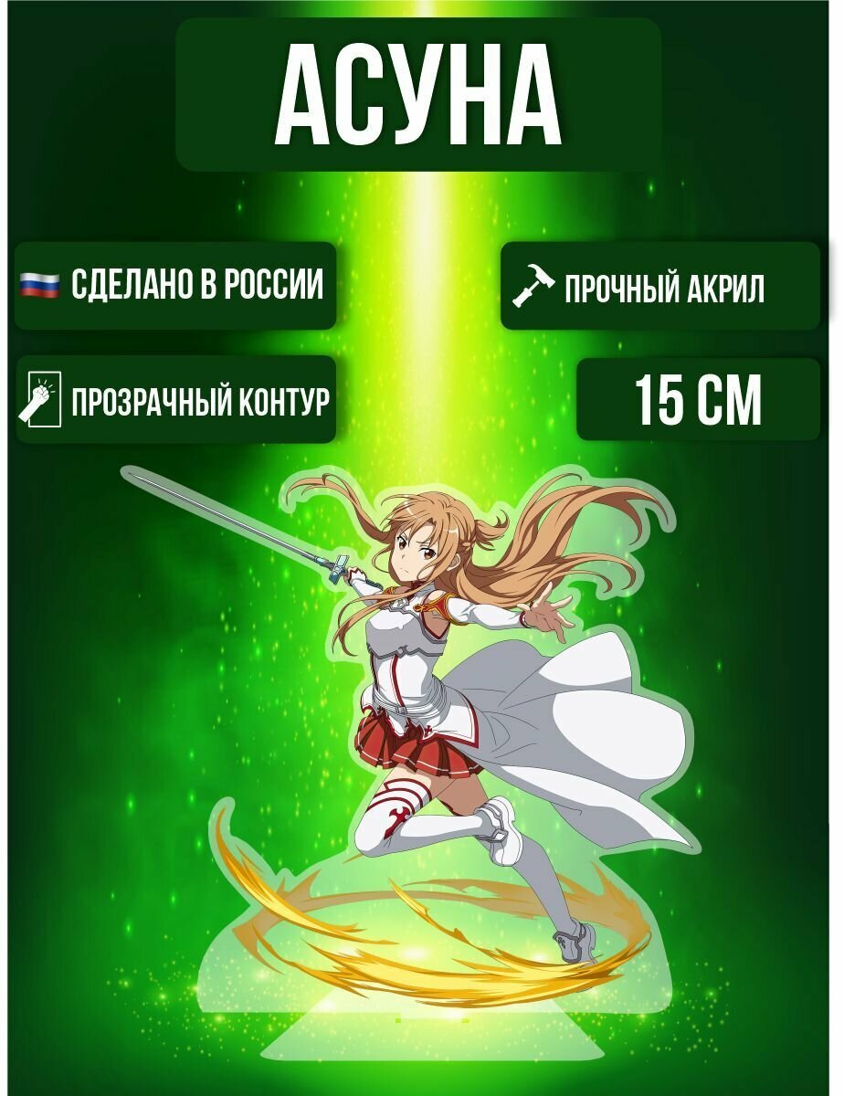 Аниме фигурка акриловая Мастер Меча Sword Art Online Асуна