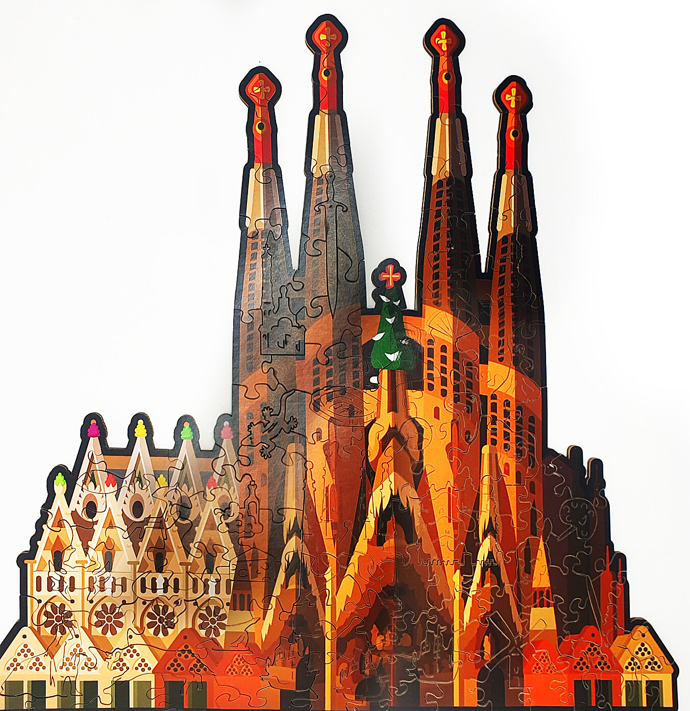 Деревянный пазл Саграда-Фамилия 30х30 см