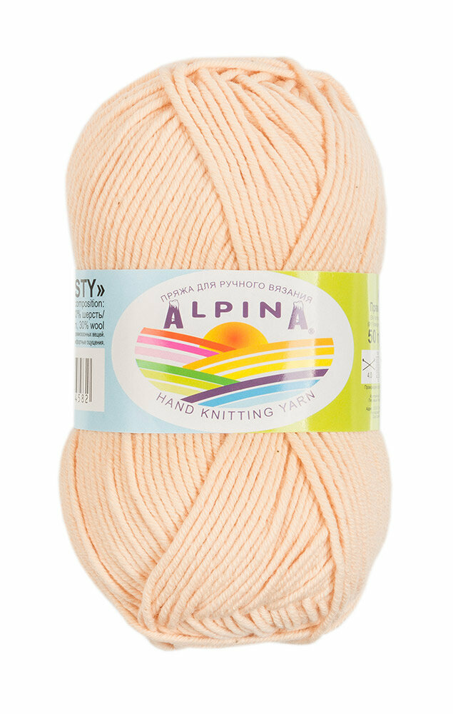 Пряжа ALPINA "MISTY" 70% хлопок, 30% шерсть 10 шт. х 50 г 105 м +- 5 м №11 персиковый