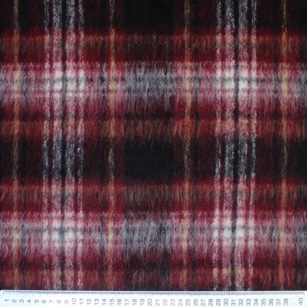 Пальтовая ткань Ткани-100, клетка, ворсовая, матовая, 350г/м²,1,4м х 1м