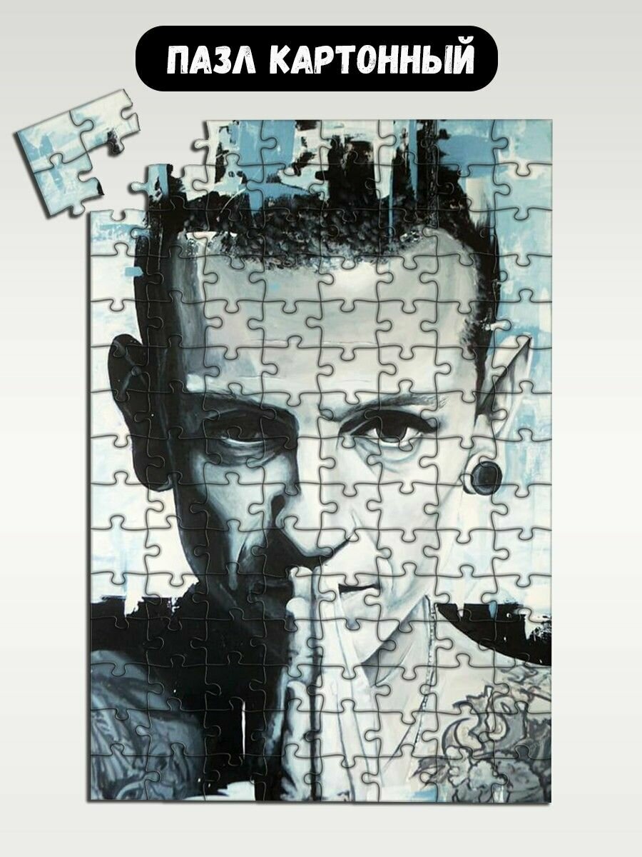 Пазл картонный А4: модель Музыка Linkin Park Линкин Парк Честер Беннингтон - 1700