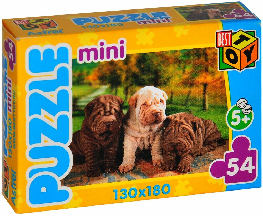 Пазл-мини Наши любимцы. 4 вида, 54 элемента