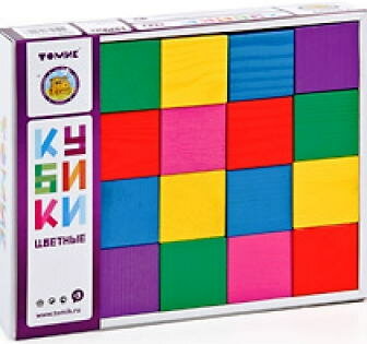 Кубики "Цветные" 20 кубиков Томик