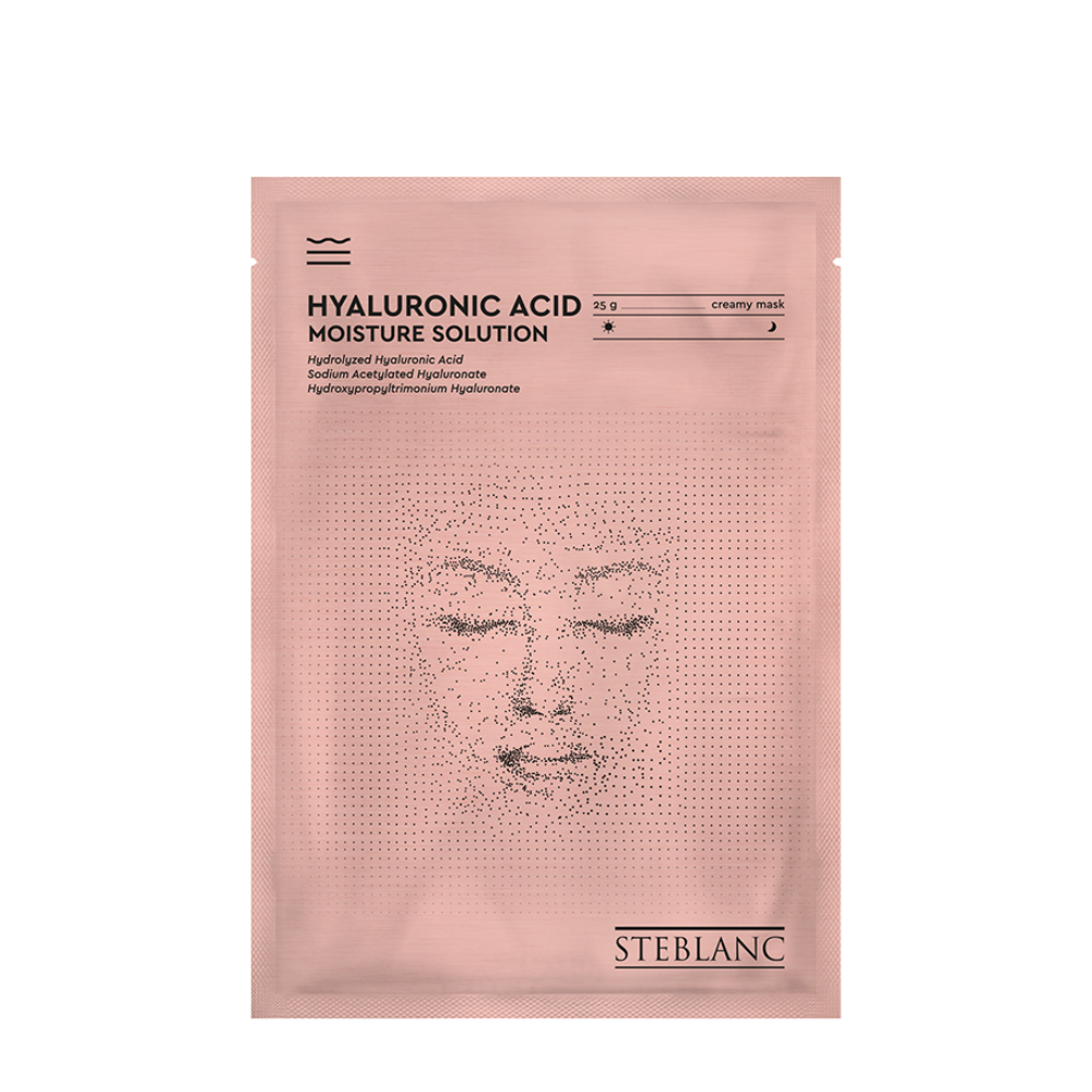 Маска Steblanc Collagen Hyaluronic Acid Moisture Solution Cream Sheet Mask, Тканевая маска для лица увлажняющая с гиалуроновой кислотой, 25 г
