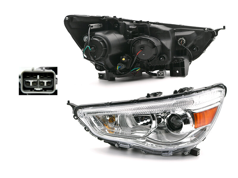 Фара левая Mitsubishi ASX 1 GA0 2010-2020, галоген, под габаритную лампу, с корректором № 8301B587, SHF-12098