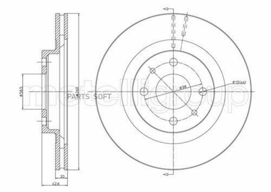 METELLI 23-0411 Диск тормозной Metelli ()