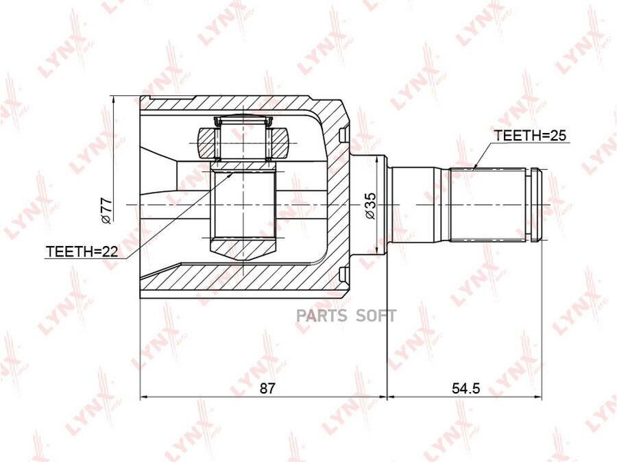 CI3708 LYNXAUTO CI-3708 ШРУС LYNXauto