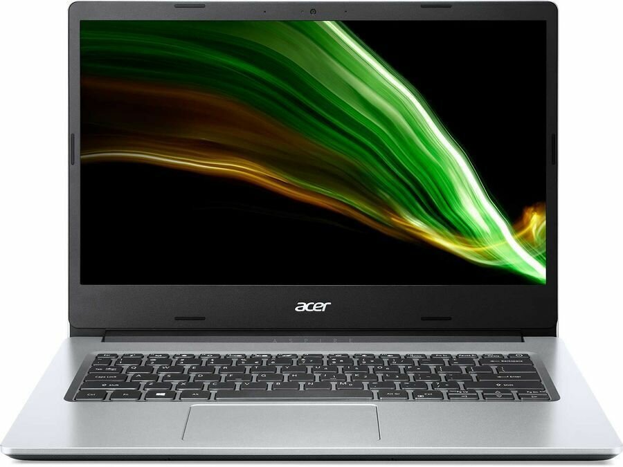 14" Ноутбук Acer Aspire 1 A114-33-P9R1 (NX. A7VER.00U) серебристый - 1920x1080, IPS, Intel Pentium Silver N6000, ядра: 4 x 1,1 ГГц, 4 ГБ, eMMC 128 ГБ, Intel UHD Graphics, Windows 11 Home