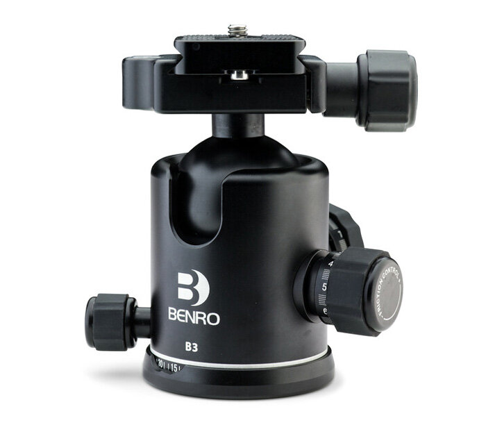Штативная головка Benro B3, шаровая, до 18 кг, съемная площадка