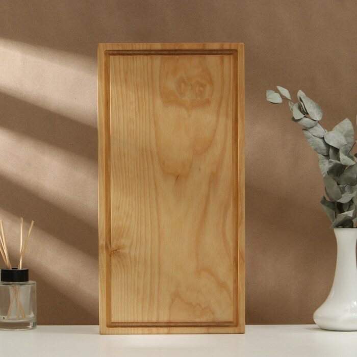 Adelica Доска разделочная деревянная с кровостоком Adelica, 40×20×2 см, покрыта маслом, цельная берёза