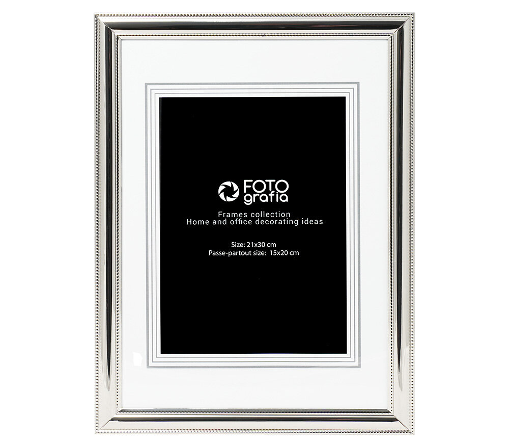 Фоторамка Fotografia А4 21x30 см, серебристая, FFM-5516