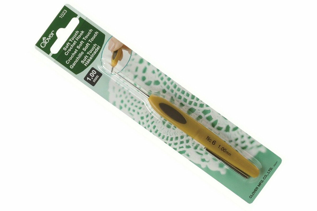 Крючок для вязания Soft Touch Clover, Софт Тач Кловер 1.00 мм, (1023)