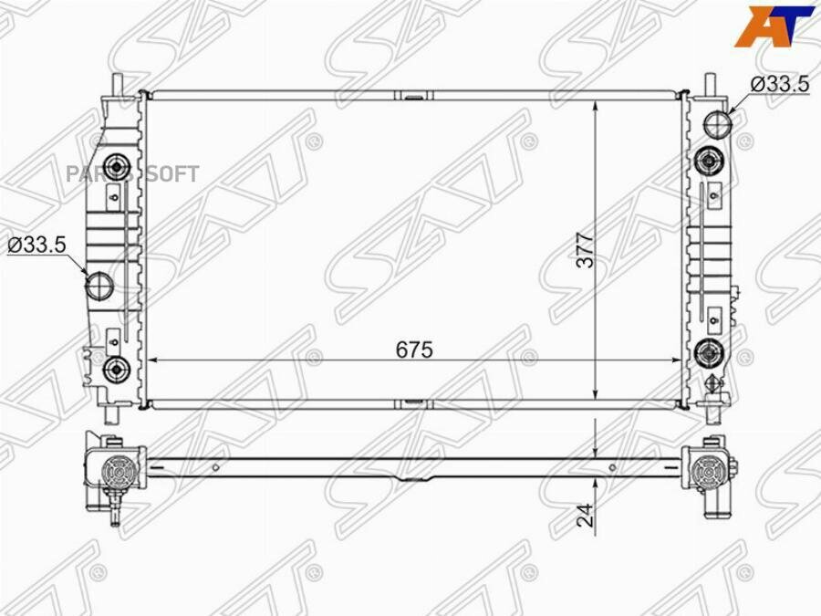 Радиатор Chrysler 300M 98-04 / Concorde 98-01 SAT CR0004 | цена за 1 шт