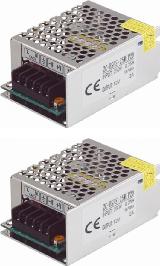 Блок питания для светодиодных лент JazzWay BSPS 25W IP20 (комплект из 2 шт.)