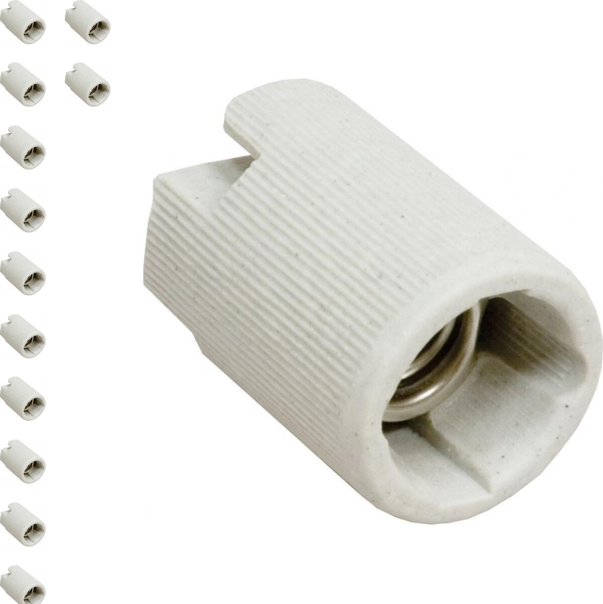 Патрон Texenergo Е27 керамический для точечных светильников белый (комплект из 12 шт.)