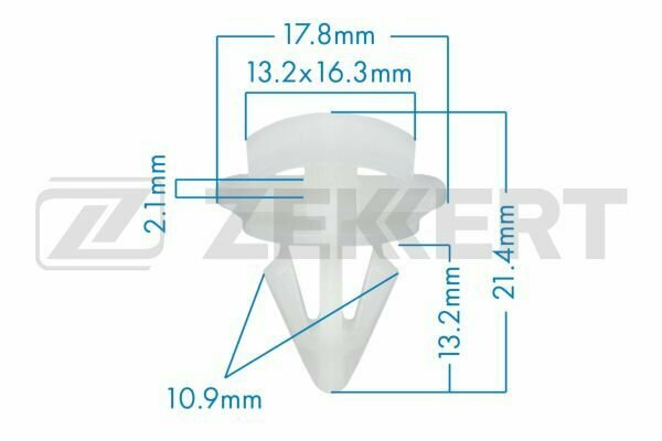 Zekkert Клипса крепёжная для VAG (миним. кол-во заказа 10 шт)
