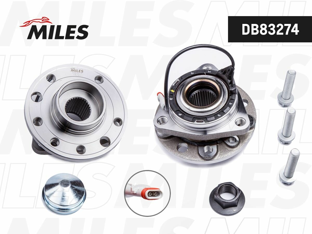 Ступица с подшипником OPEL ASTRA H/ZAFIRA B 1.9CDTI-2.0T 04- пер.(5 отверстий), MILES DB83274