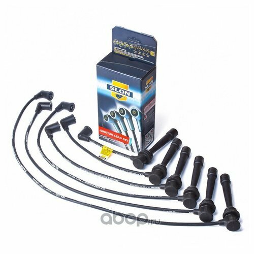 Комплект высоковольтных проводов для авт. Hyundai Tucson, Santa Fe, Sonata, Kia Sportage c дв. 2.7 ( Slon SLN033