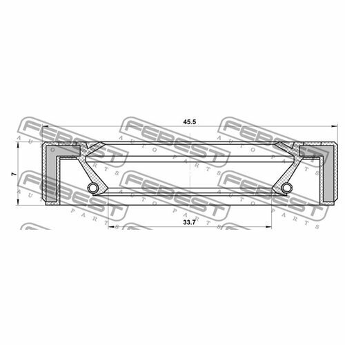 Сальник приводного вала Febest 95GAY35450707C для Volvo S60 (2000-2010), Volvo S80 (2006-н. в.), Volvo V40 (2012-н. в.)