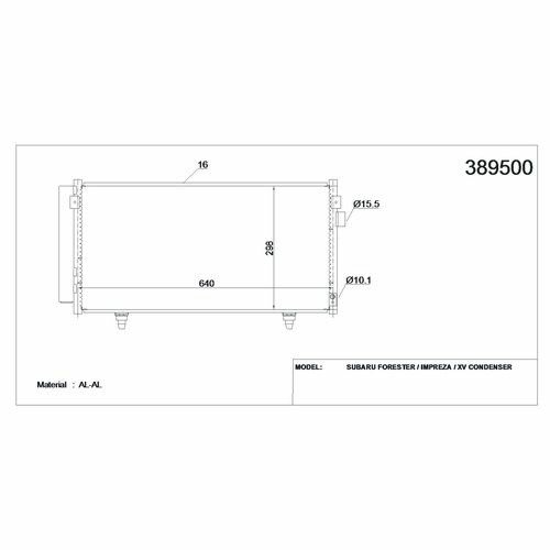 Конденсатор SUB Forester, Impreza 08- Kale 389500