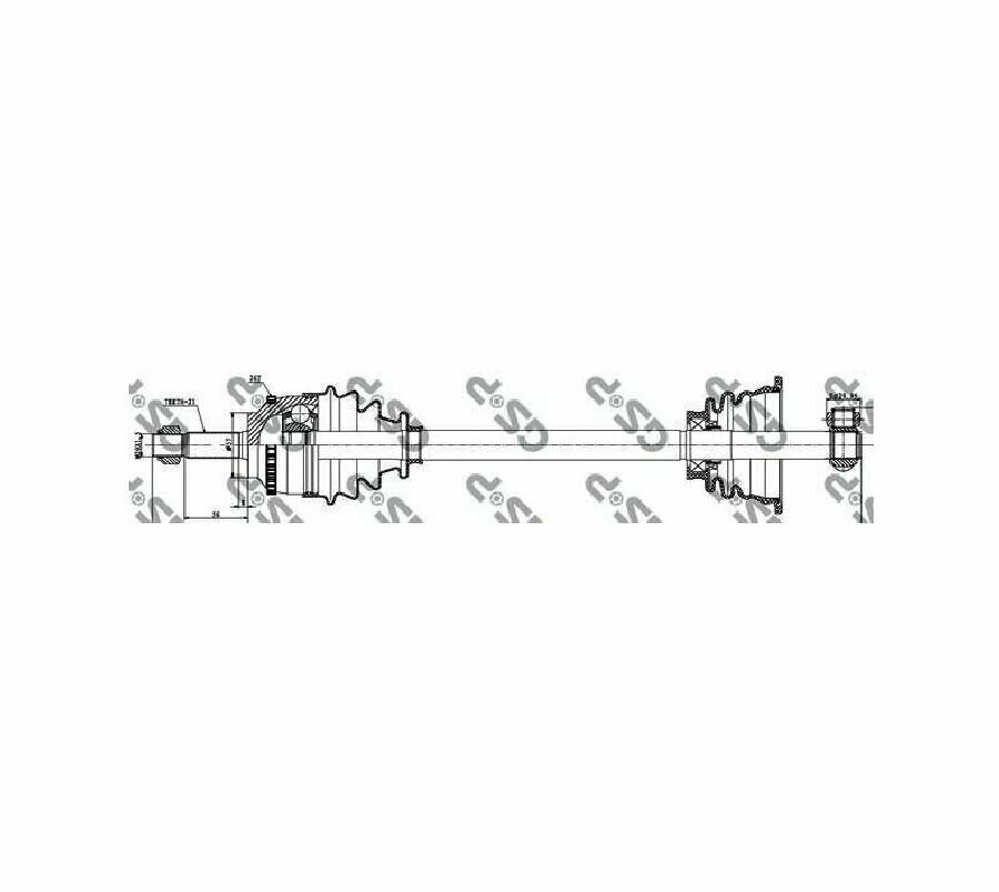 Привод в сборе RENAULT CLIO II/KANGOO 1.2-1.9DTI 98-09 лев. +ABS