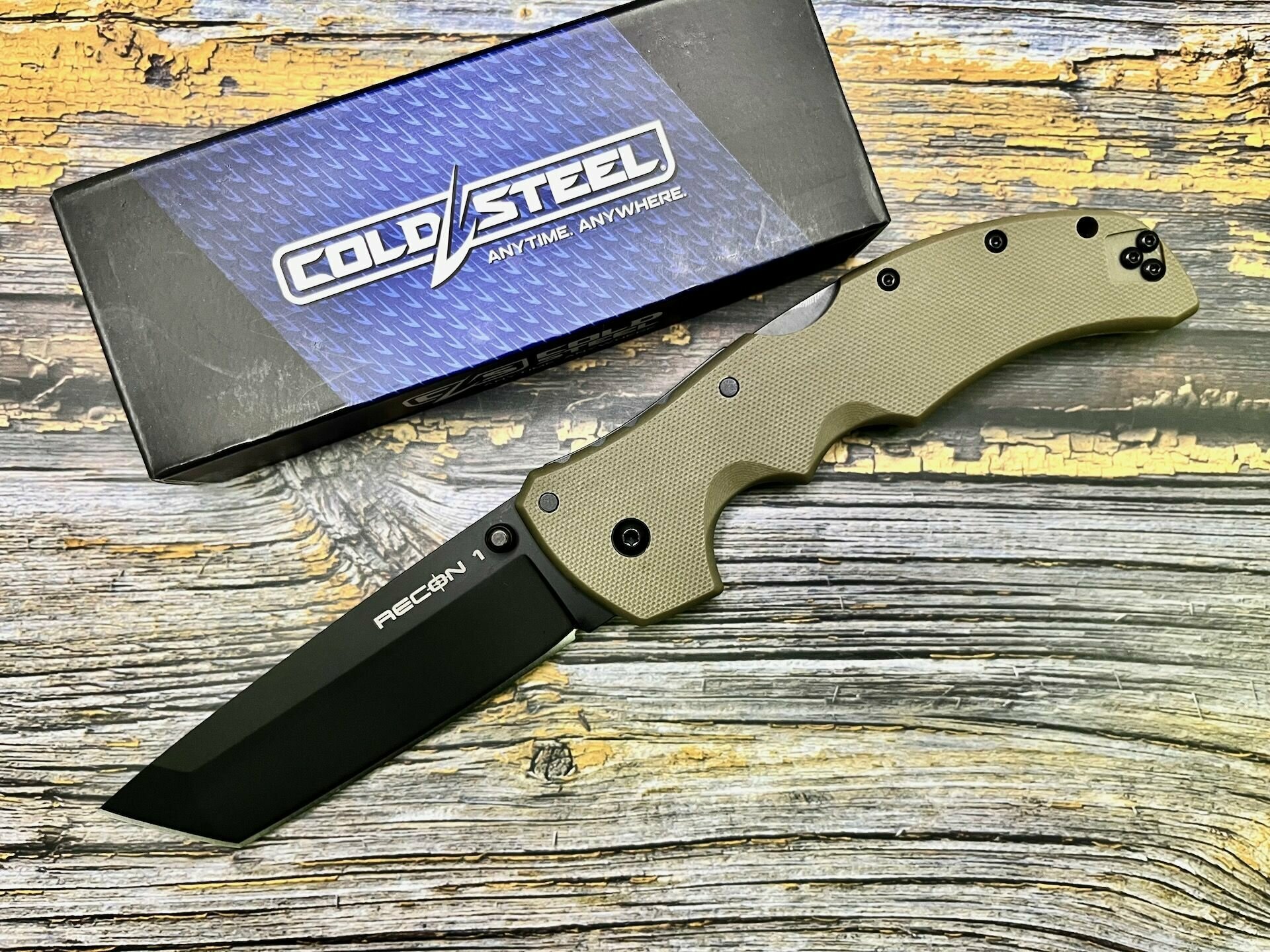 Нож складной Cold Steel CS27BTDEBK Recon 1 Tanto, Dark Earth Handle