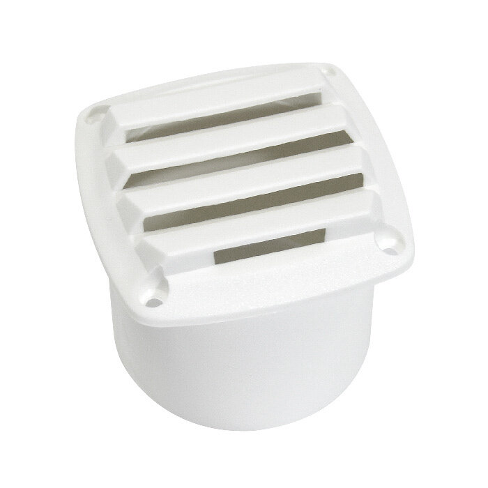 Крышка вентиляции TMC с фланцем 86х86х80 мм, белый пластик