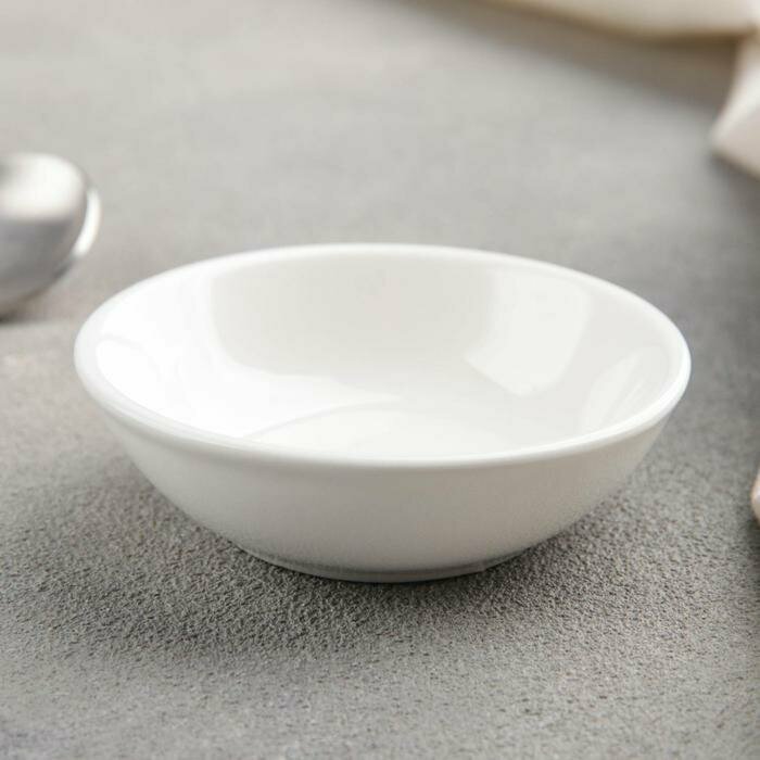 Соусник фарфоровый "White Label", 50 мл, 7.5 см, цвет белый, соусница