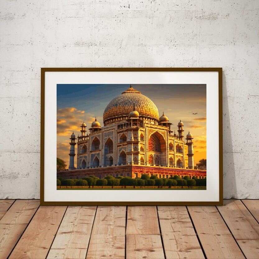 Постер "Величественный восточный дворец" Cool Eshe из коллекции "Архитектура", А4 (29,7 х 21 см)