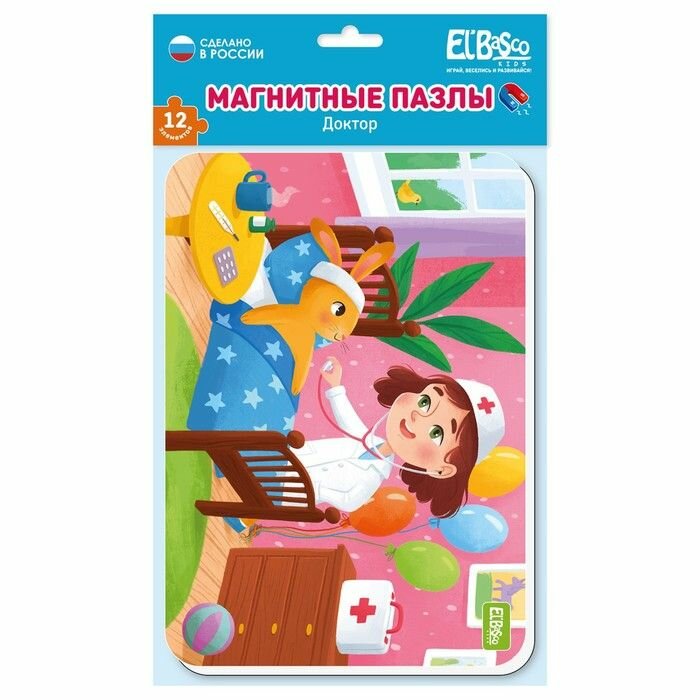 Магнитный пазл А5 Доктор , 12 элементов
