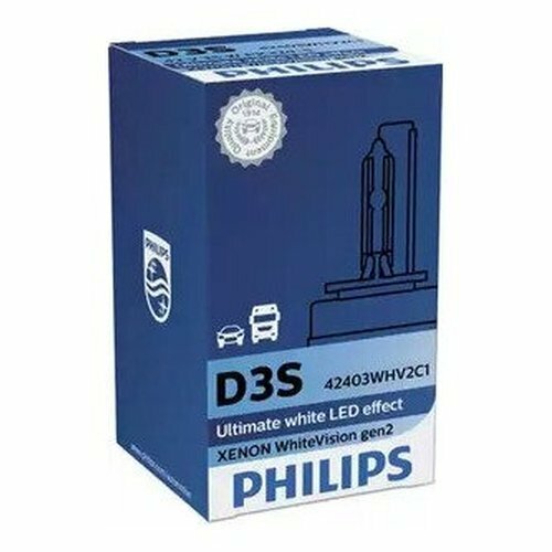 Лампа ксеноновая D3S 35W +120% PK32d-5 5000K Xenon White Vision Gen2 PHILIPS Philips 42403WHV2