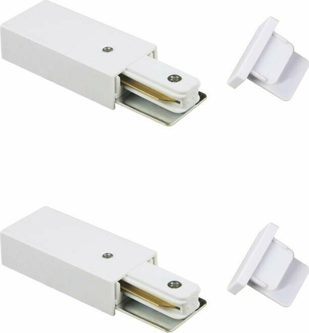 Комплект торцевых элементов для трековых светильников JazzWay PTR EC-WH белый (комплект из 2 шт)