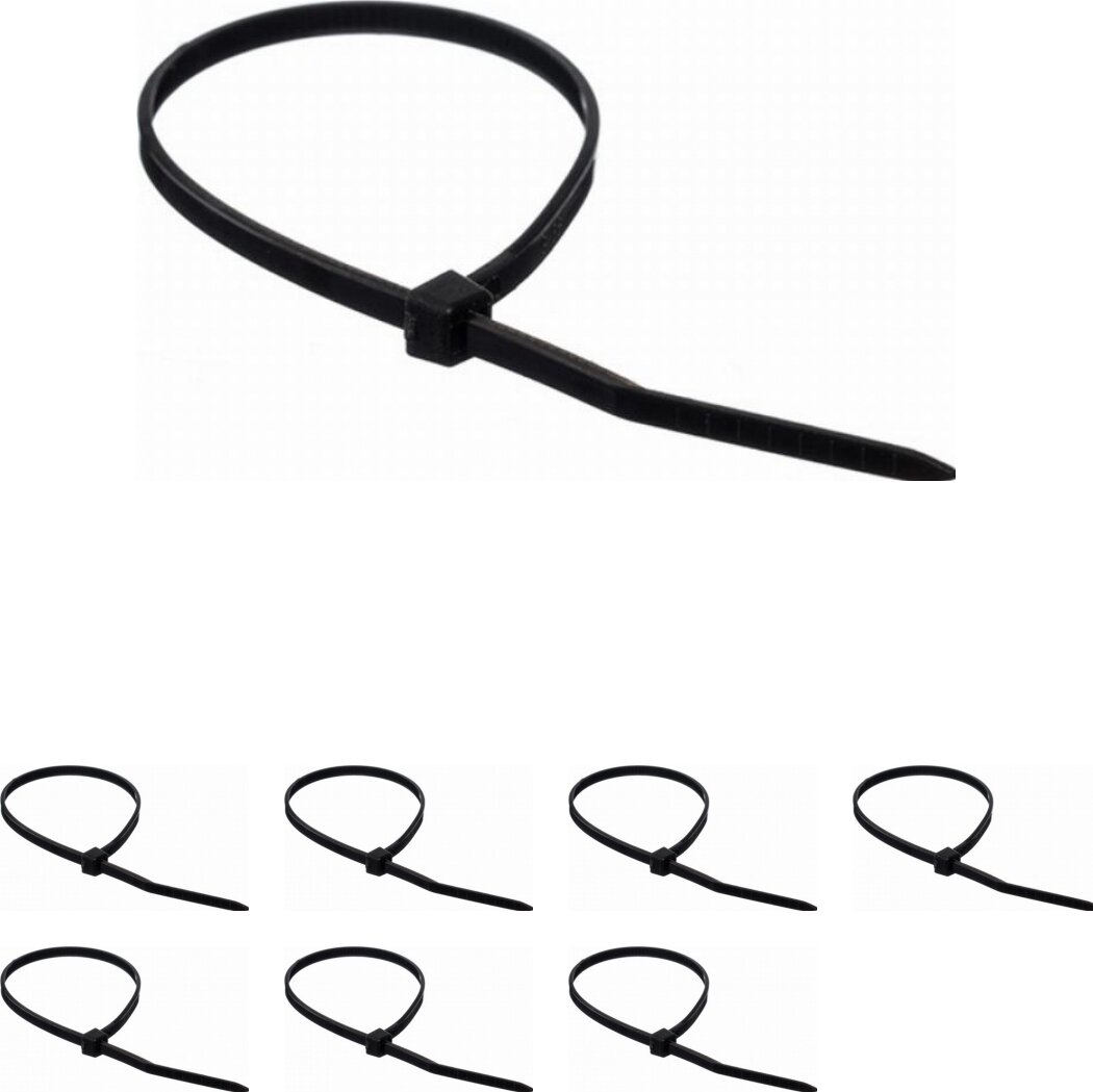 Хомут Fortisflex КСС 3x150 нейлон черный (100 шт.) (комплект из 7 уп.)