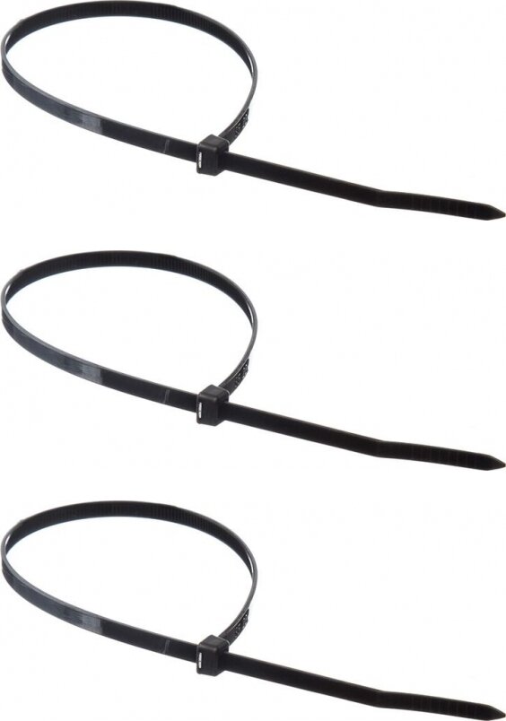 Хомут Fortisflex КСС 4,8x300 нейлон черный (100 шт.) (комплект из 3 уп.)