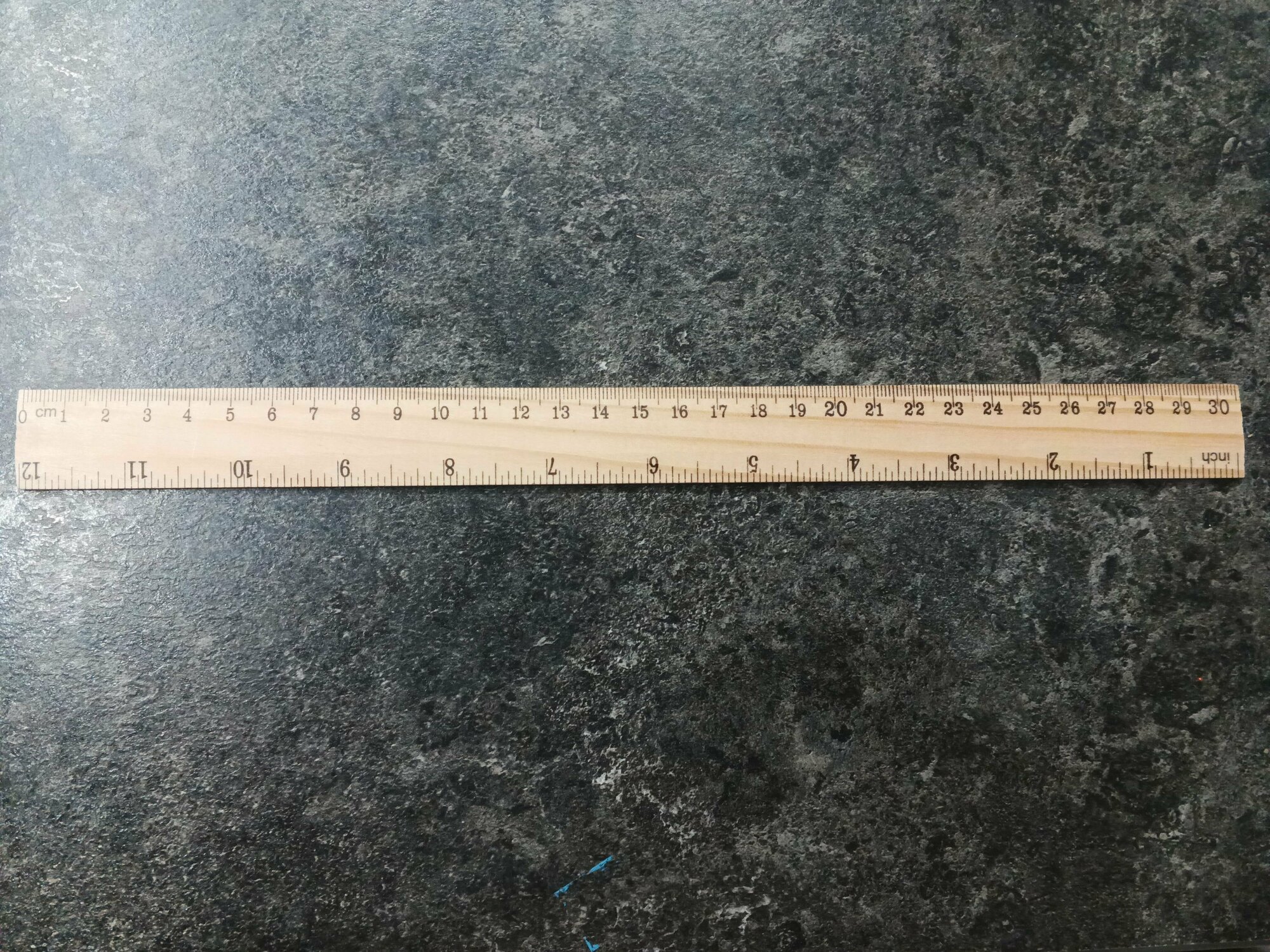 Линейка деревянная, 30 см, 2-форматная