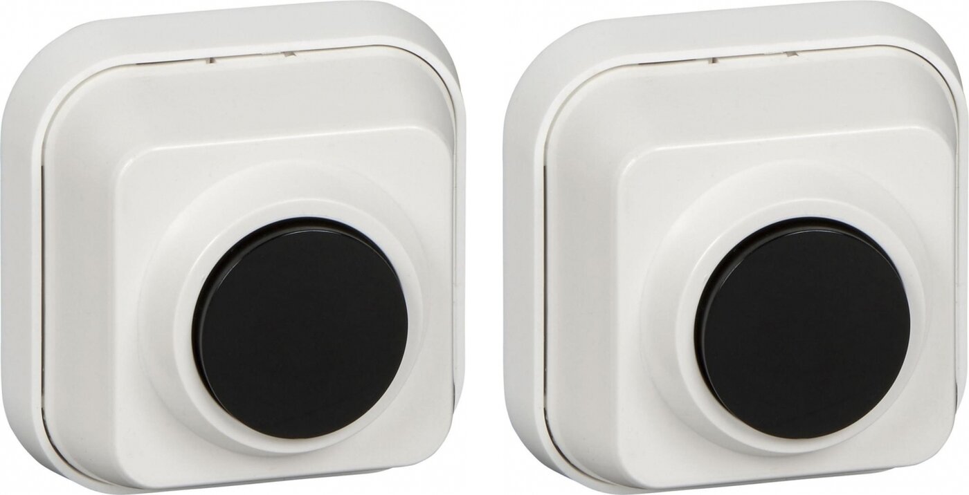 Кнопочный выключатель Schneider Electric А10-4-011 одноклавишный белый для открытой проводки (комплект из 2 шт.)