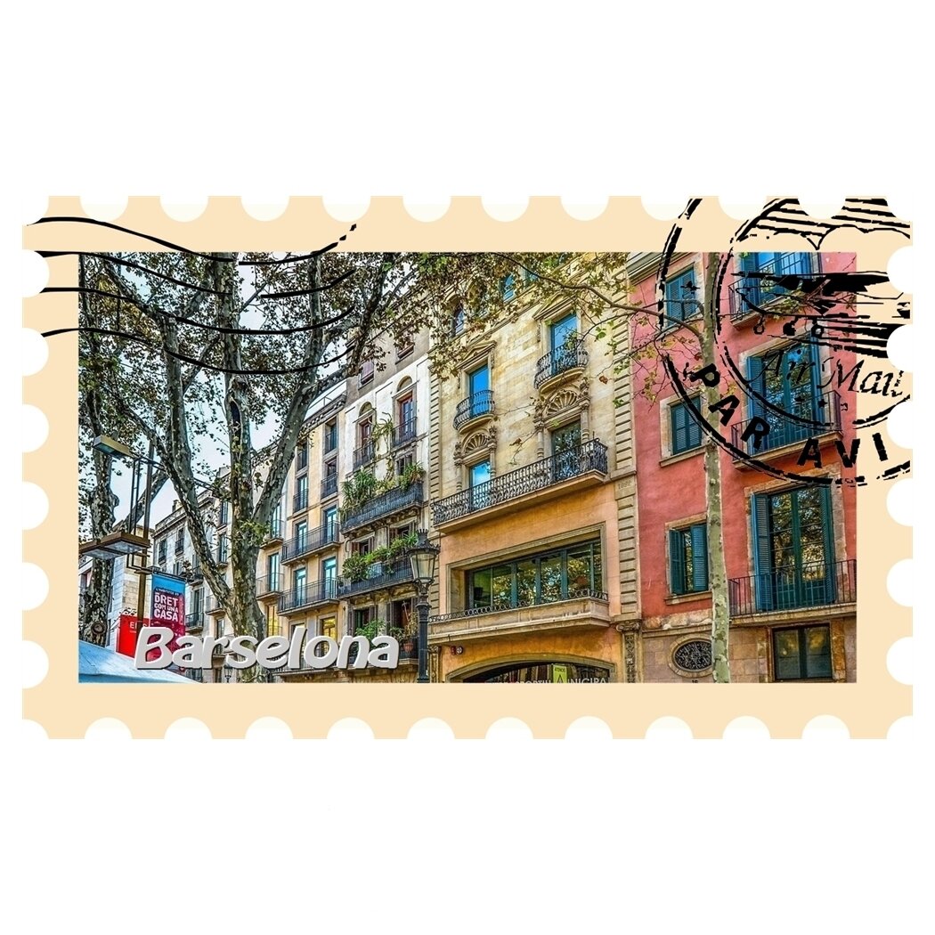 Магнит "Барселона" 58x95mm виниловый 5 шт.