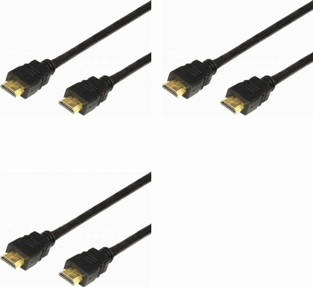 Шнур ProConnect HDMI-HDMI телевизионный 1.5 метра черный (комплект из 3 шт.)