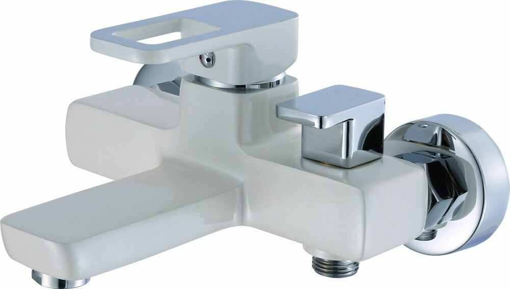 H30008F Смеситель для ванны одно рычажный (короткий излив) HANSEN белый