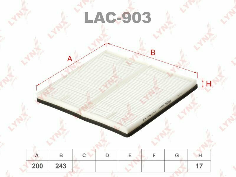 LYNXauto Фильтр салона для SUZUKI WAGON R SOLIO(05 ), WAGON R PLUS(99 00). Wagon R+ 02/08-09/07. Ignis II.Justy III.09/03