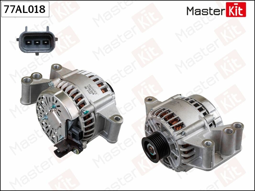 Генератор для FORD FIESTA 2001-2008, FORD KA 2002-2008 (14V/104A) MasterKit 77AL018