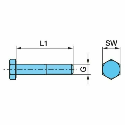 Болт М20х2.5х150 крепления амортизатора полуприцепа OE Bpw 0250231480
