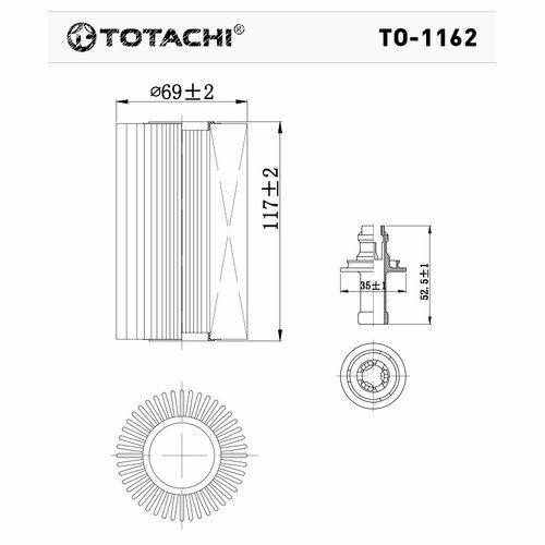 Фильтр масляный двигателя Totachi TO1162