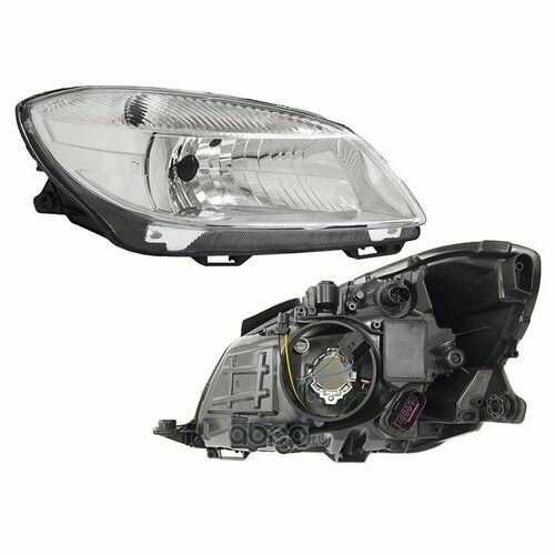 Фара SKODA FABIA/ROOMSTER 10-14 RH хром Sat ST6651122R