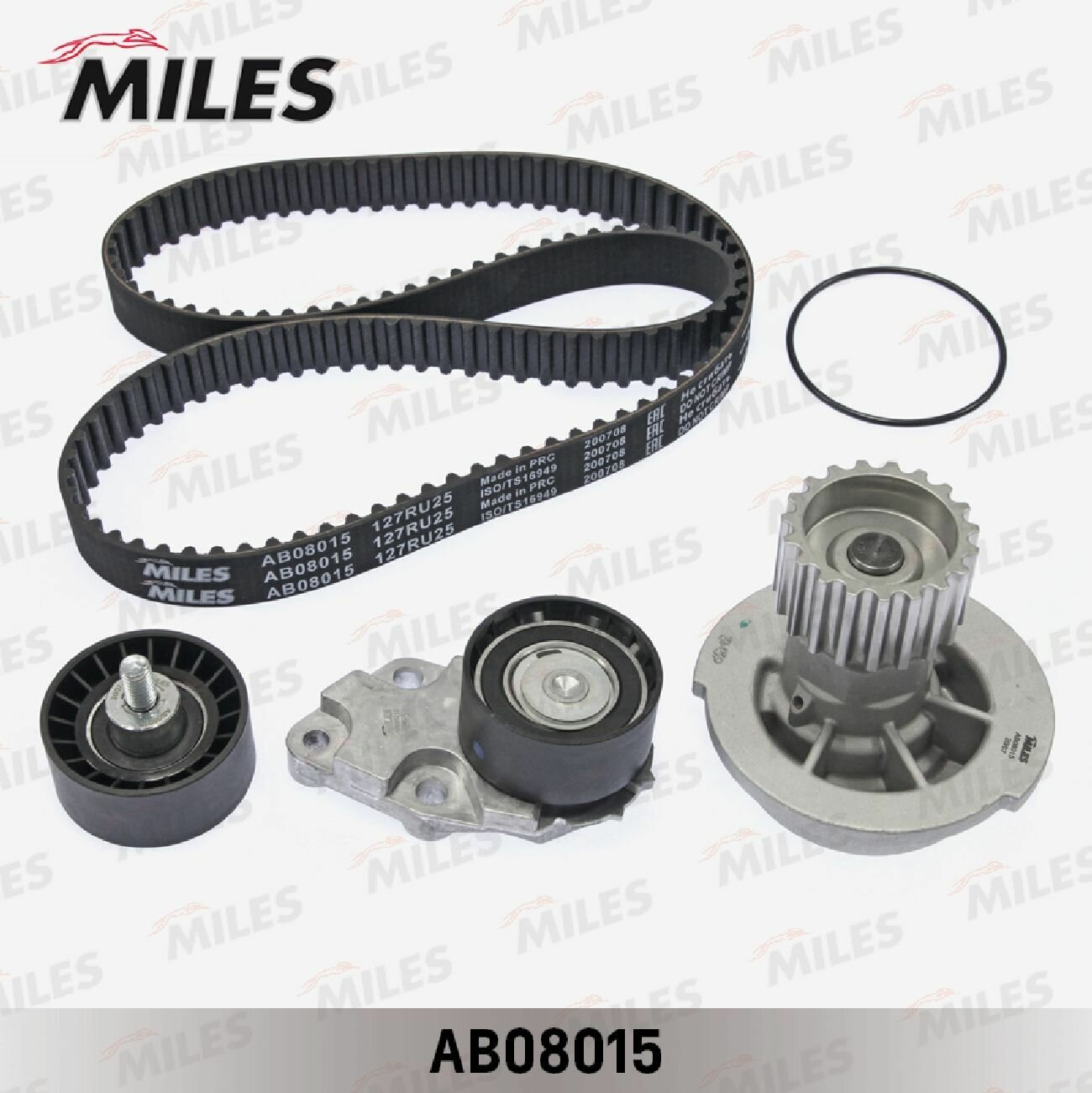 Комплект ремня ГРМ GM/DAEWOO 1.4/1.6 16V (с помпой) MILES AB08015