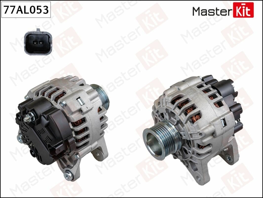 Генератор для RENAULT DUSTER 2010-15, RENAULT LOGAN 10-, SANDERO I 2009-14, DACIA DOKKER 2012-13 14V/90A MasterKit арт. 77AL053