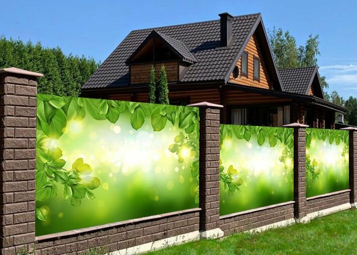Баннер на забор 2,5 х 4 м без люверсов / Зелень 1