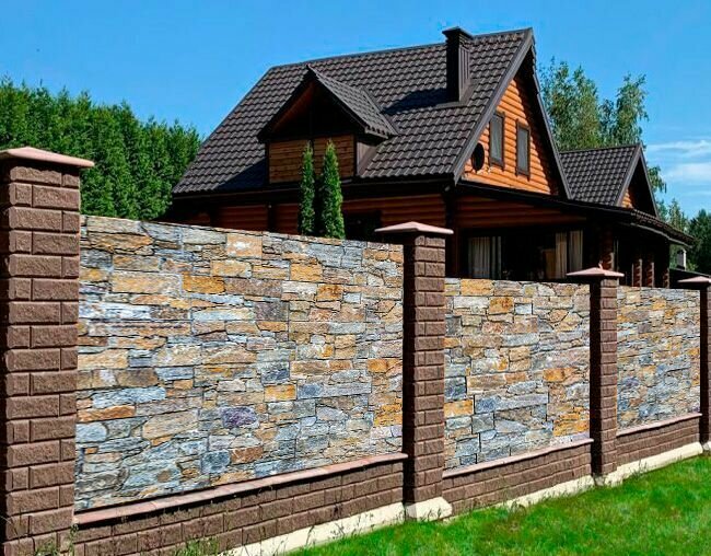 Фотосетка для забора и фасада 3 х 2 м с люверсами / Камни 3