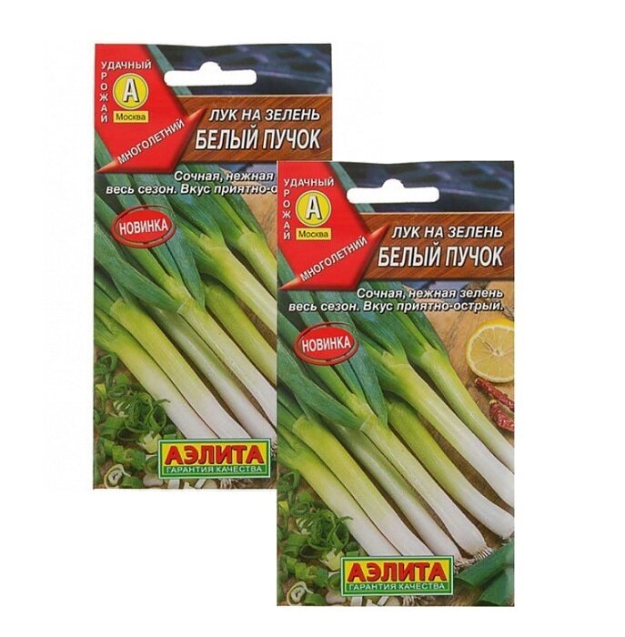 Семена Лук батун Белый пучок 0,5 г (Аэлита) , 2 упаковки * 0,5 г