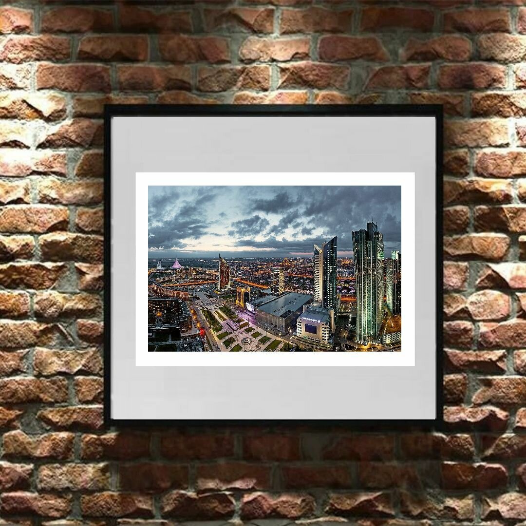 Плакат "City №4" Cool Eshe из коллекции "Города", плакат А4 (29,7 х 21 см) для интерьера
